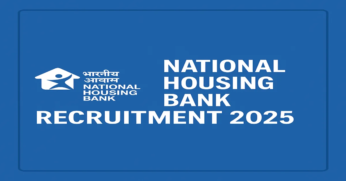 National Housing Bank Recruitment 2025 – Apply Online for 10 Vacancies ...