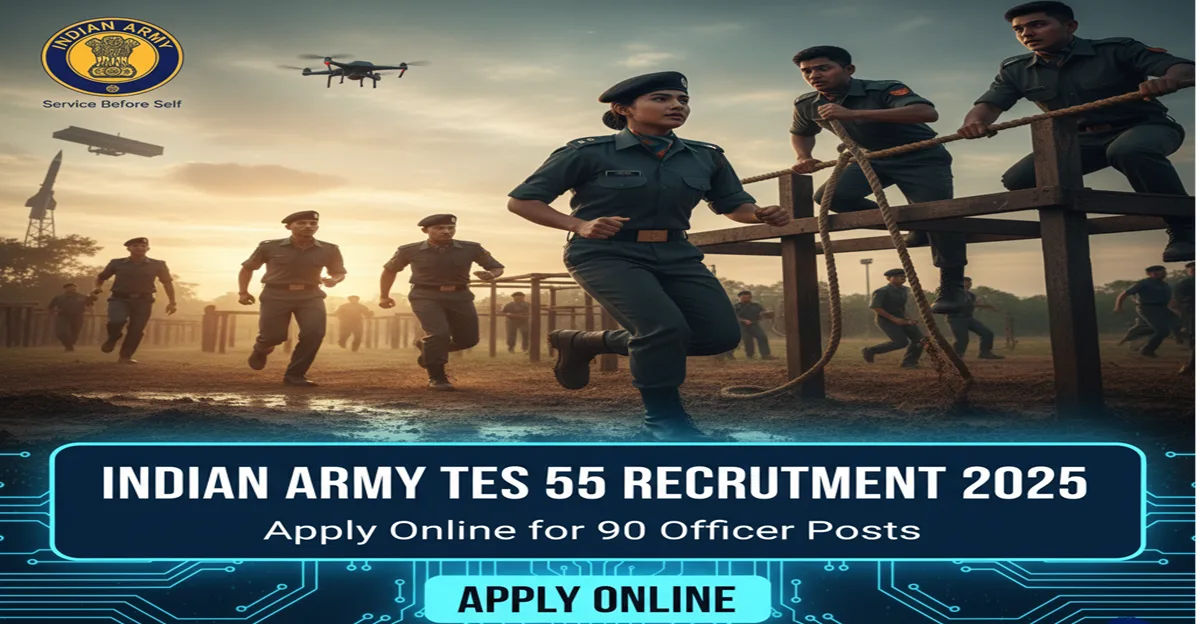Indian Army TES 55 Recruitment 2025 – Apply Online for 90 Officer Posts