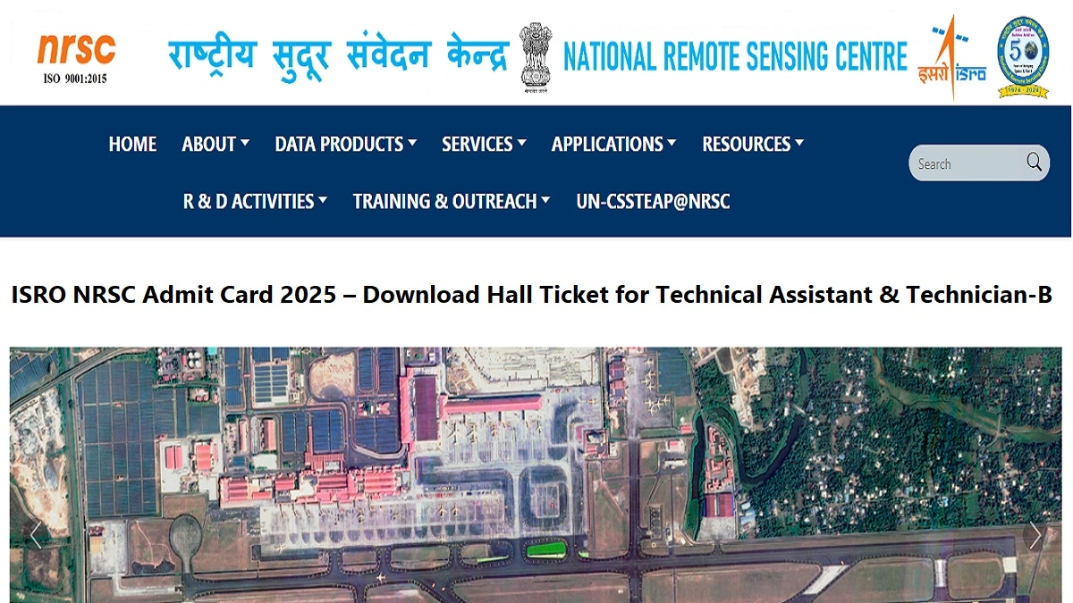 ISRO NRSC Admit Card 2025 – Download Hall Ticket for Technical ...