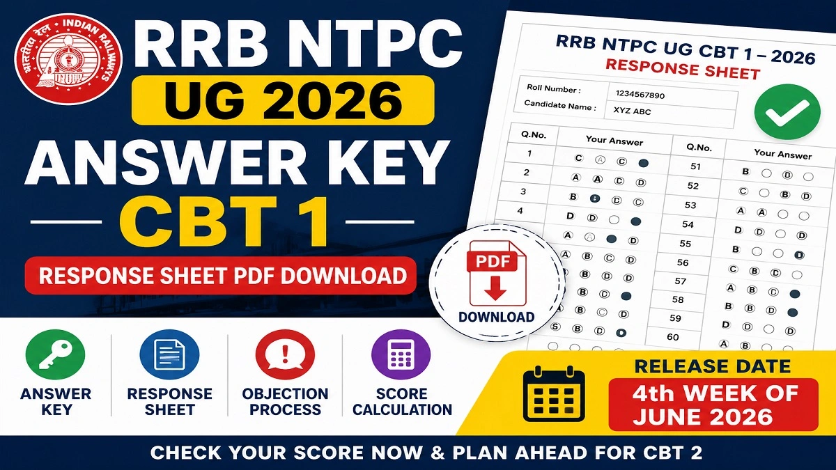 RRB NTPC UG Answer Key 2026 Out – CBT 1 Response Sheet PDF Download ...